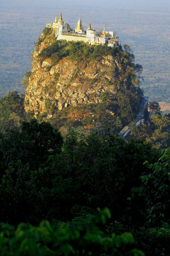 Myanmar, Mount Popa stock photo. Image of landscape, central - 4902198