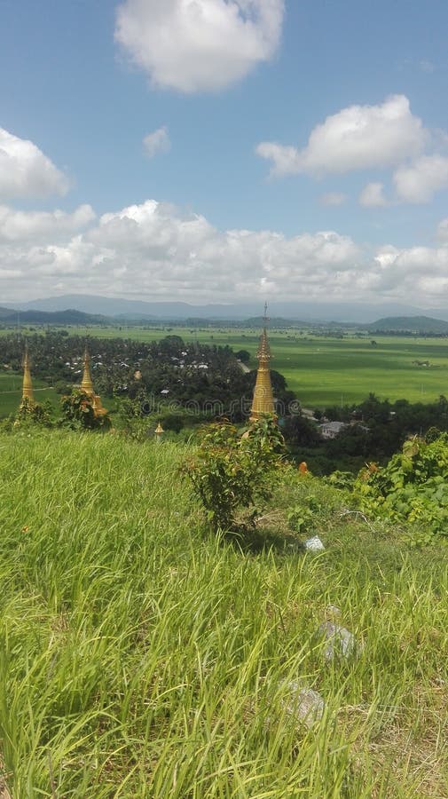 Myanmar Nature stock photo. Image of pagodas, myanmar - 77525234
