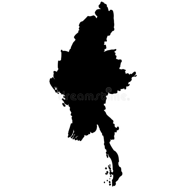 Myanmar silhouette stock vector. Illustration of buddhist - 382114703
