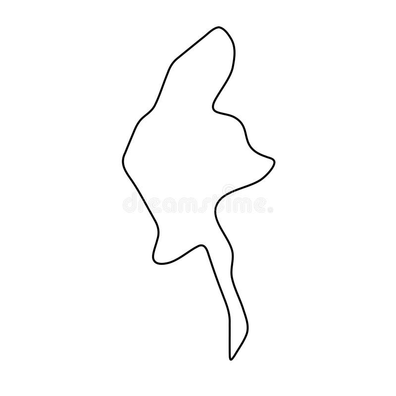 Myanmar Simplified Vector Outline Map Stock Vector - Illustration of ...