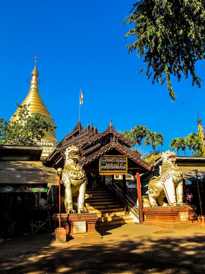 Myanmar Temples in the Summer Editorial Stock Photo - Image of boat ...