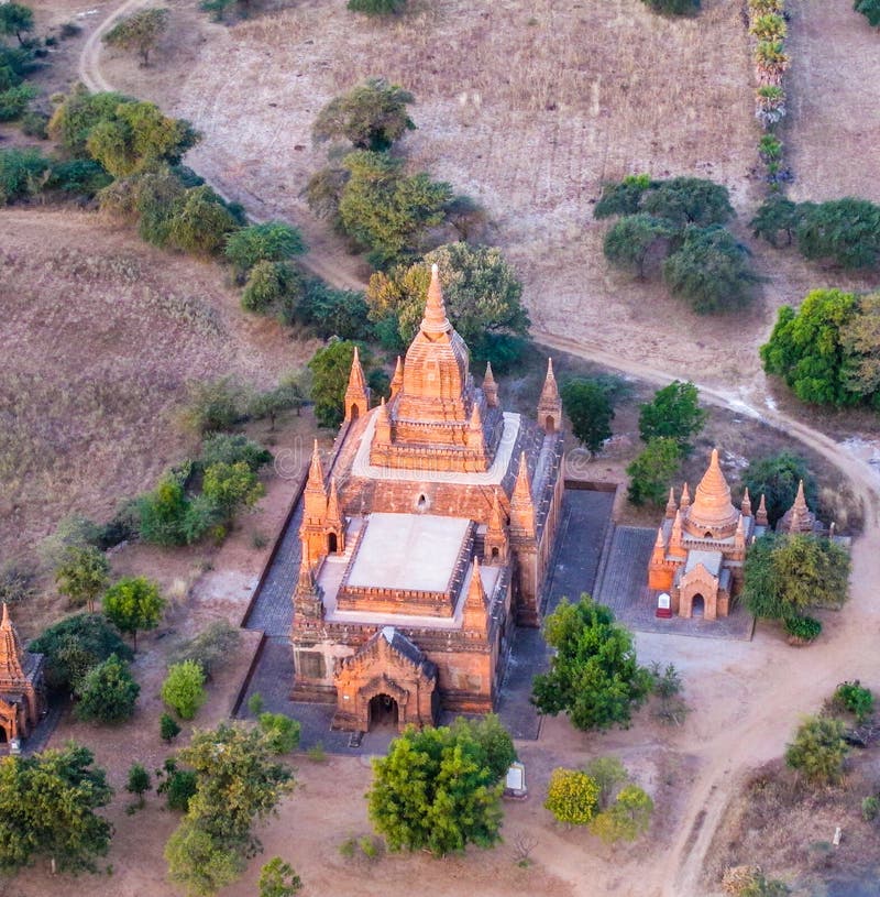 Myanmar Temples at Sunrise in the Summer Editorial Image - Image of ...