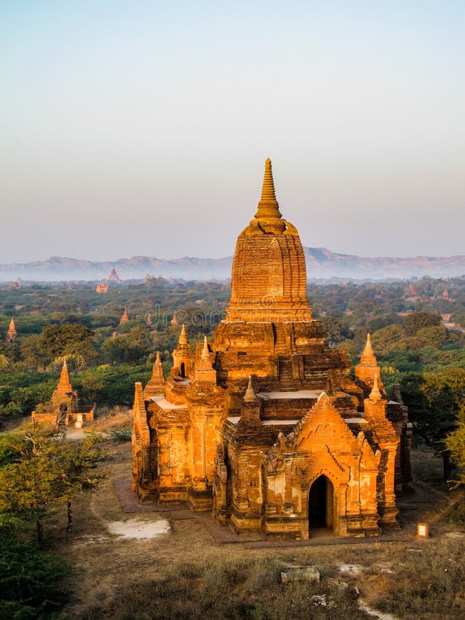 Myanmar Temples at Sunrise in the Summer Editorial Stock Photo - Image ...