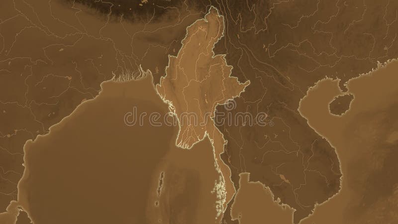 Myanmar - Tint. Composition Stock Illustration - Illustration of bumped ...