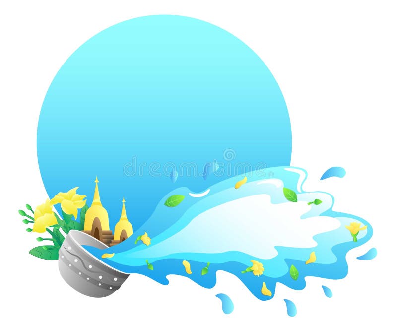 Myanmar Water Festival Illustration Border Vector Stock Vector ...