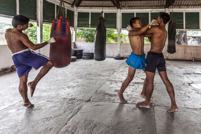 Myanmar - a Yangoon Gym for Thai Boxer Editorial Stock Image - Image of ...