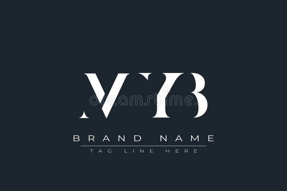 MYB Abstract Letter Logo Design Stock Vector - Illustration of modern ...