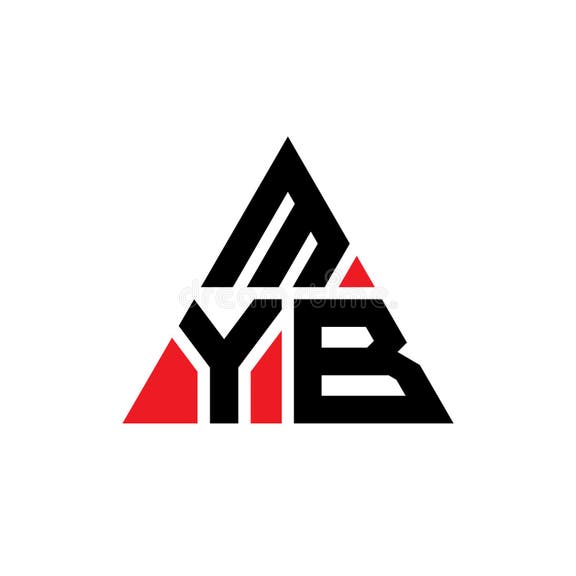 MYB Triangle Letter Logo Design with Triangle Shape. MYB Triangle Logo ...