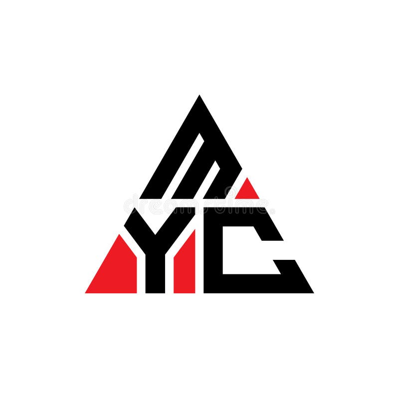 MYC Triangle Letter Logo Design with Triangle Shape. MYC Triangle Logo ...