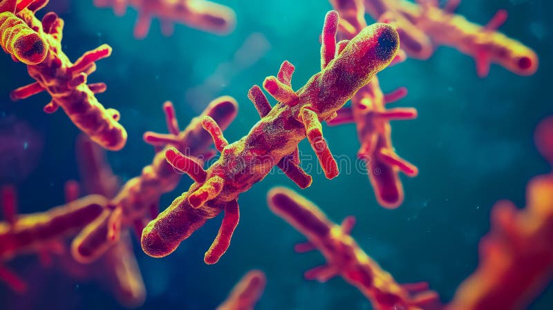 Mycobacterium Tuberculosis Under Microscope. 3d Visualization Stock ...