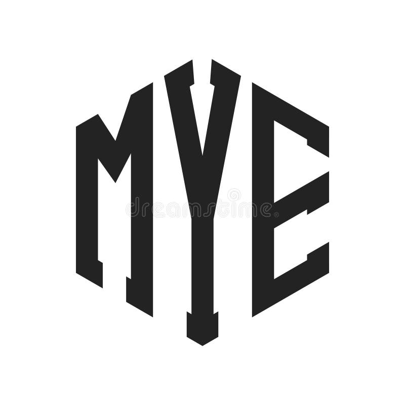 MYE Logo Design. Initial Letter MYE Monogram Logo Using Hexagon Shape ...