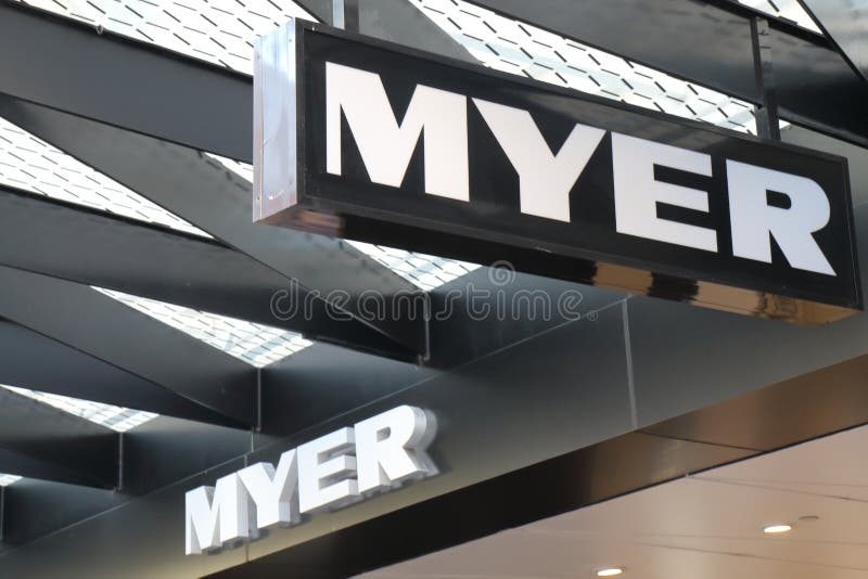 Myer-Logo redaktionelles stockfotografie. Bild von lebensstil - 38416527