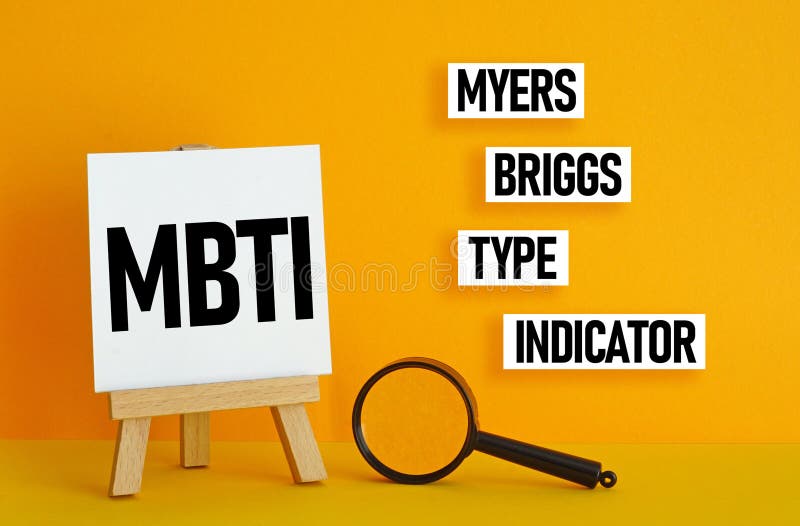 Myers Briggs Type Indicator Test MBTI is Shown Using the Text Stock ...