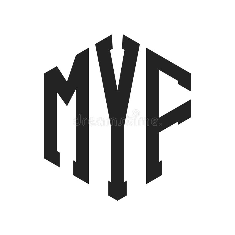 MYF Logo Design. Initial Letter MYF Monogram Logo Using Hexagon Shape ...