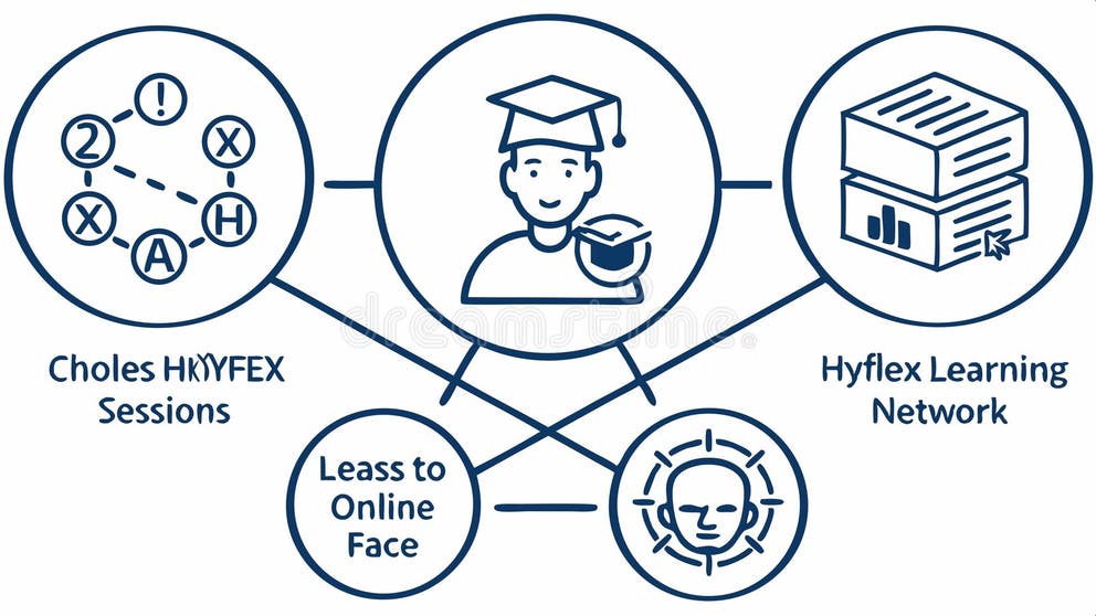 Myflex Learning Network Diagram, Education and Flexible Learning Vector ...