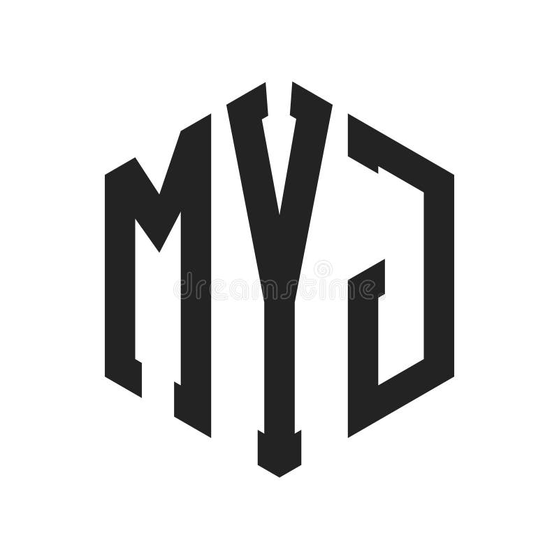 MYJ Logo Design. Initial Letter MYJ Monogram Logo Using Hexagon Shape ...