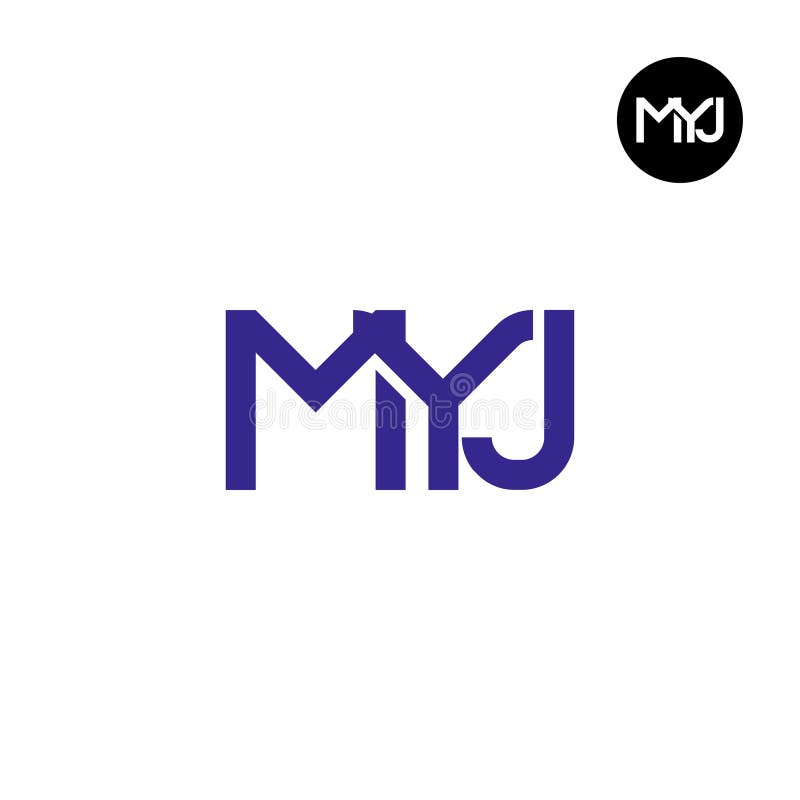MYJ Logo Letter Monogram Design Stock Vector - Illustration of ...