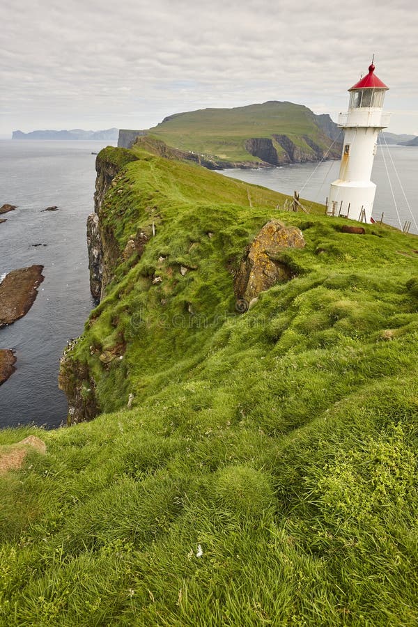 Mykines Lighthouse Aerial View 1 Stock Image - Image of rocky, aerial ...