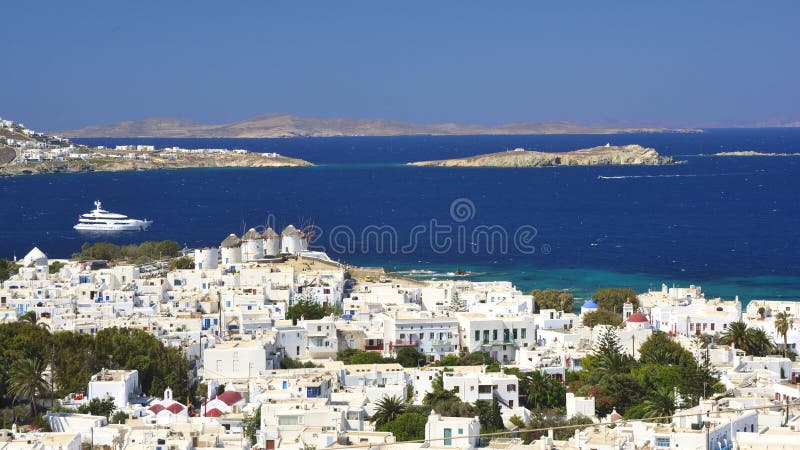 Mykonos, Cyclades, Greece stock image. Image of white - 47911047