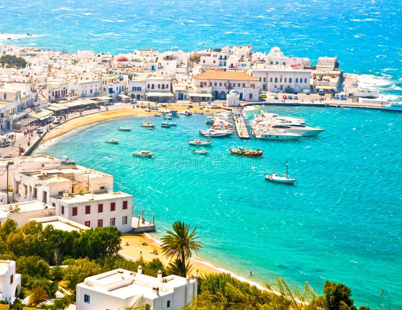 Mykonos Town Greece stock photo. Image of kalymnos, district - 38238062