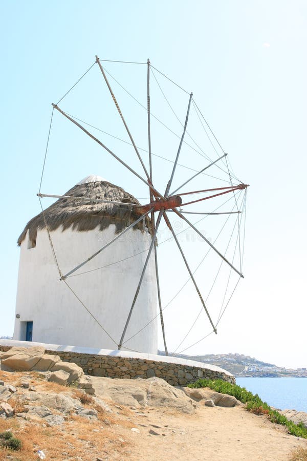 Mykonos windmill stock image. Image of greece, relax, travel - 9904067