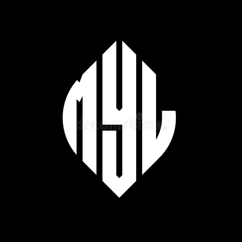 MYL Circle Letter Logo Design with Circle and Ellipse Shape. MYL ...