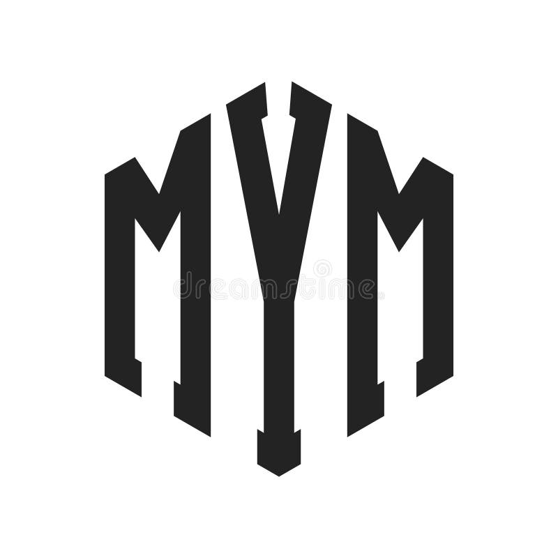MYM Logo Design. Initial Letter MYM Monogram Logo Using Hexagon Shape ...