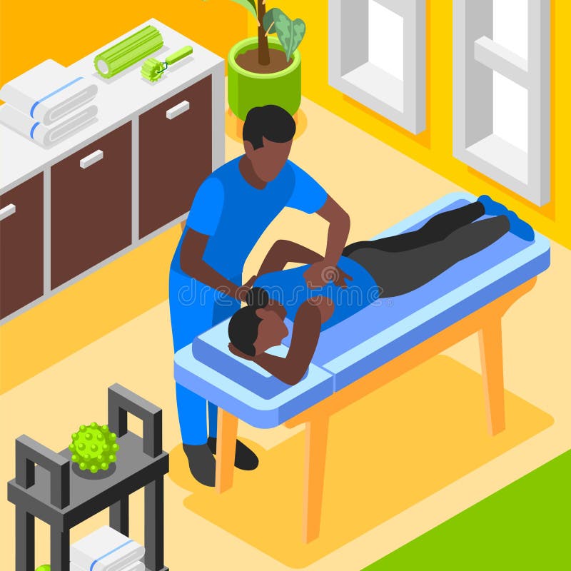 Myofascial Release Isometric Composition Stock Vector - Illustration of ...