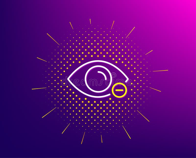 Myopia Line Icon. Eye Diopter Sign. Optometry Vision. Vector Stock ...