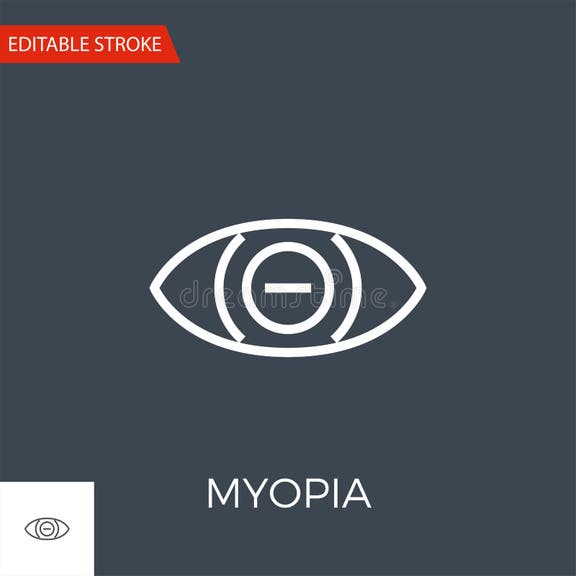 Myopia Vector Icon stock vector. Illustration of check - 204174146