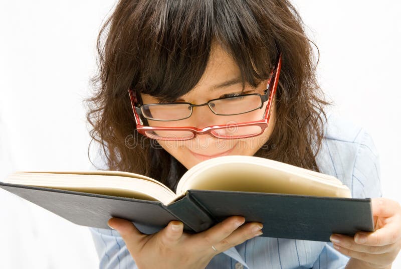 Myopic Office Lady stock image. Image of elegant, frame - 5541399