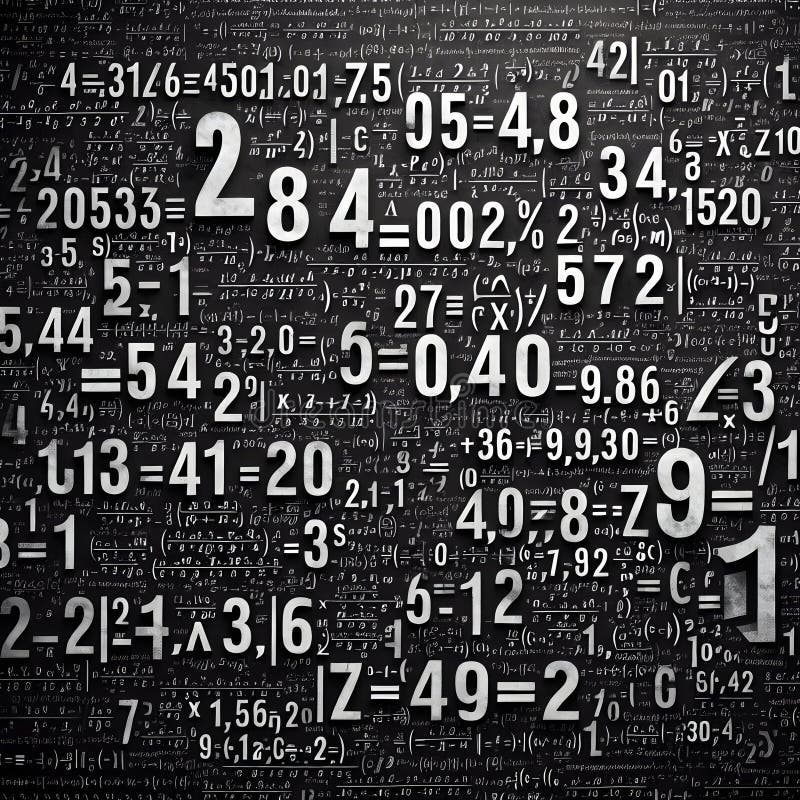 Mathematical Formulas and Equations Abstract on Black Stock ...