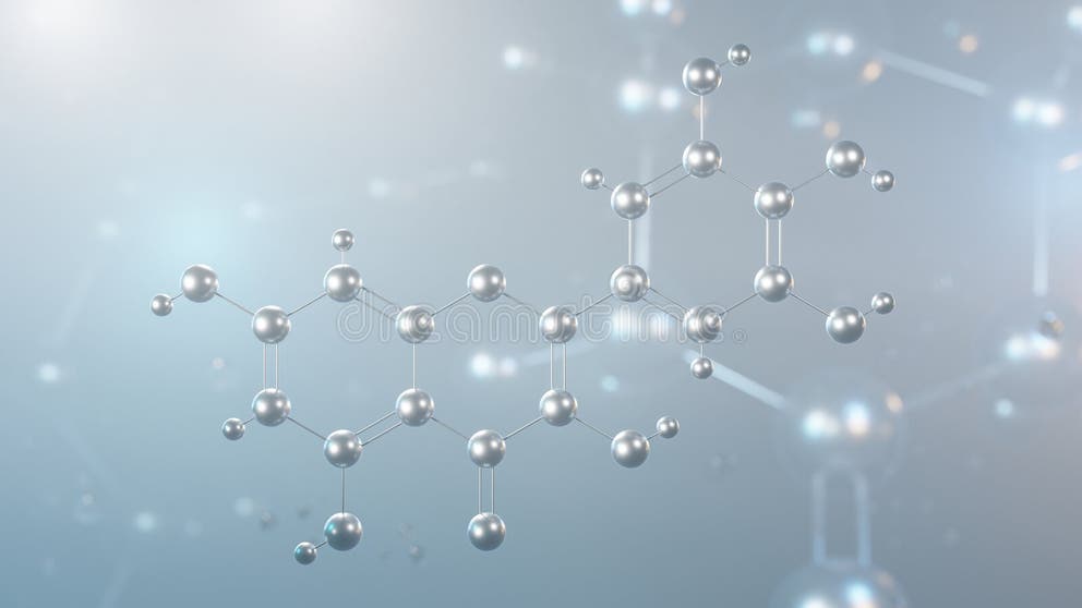 Myricetin Molecular Structure, 3d Model Molecule, Flavonoid, Structural ...