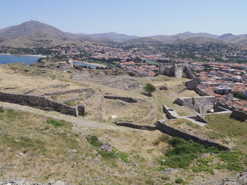 Myrina, Limnos fotografia stock. Immagine di città, villaggio - 94546310