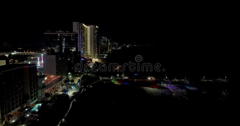 Myrtle beach Boardwalk stock video. Video of attraction - 248466217