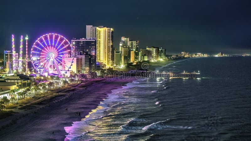 Myrtle Beach Boardwalk South Carolina Stock Photo - Image of famous ...