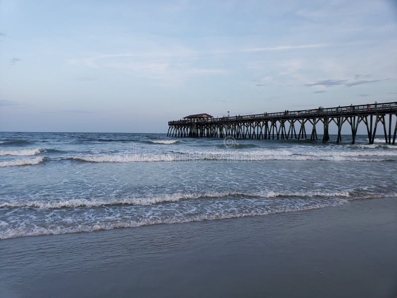 Myrtle Beach Calm Peaceful Tide Stock Image - Image of calm, tide ...