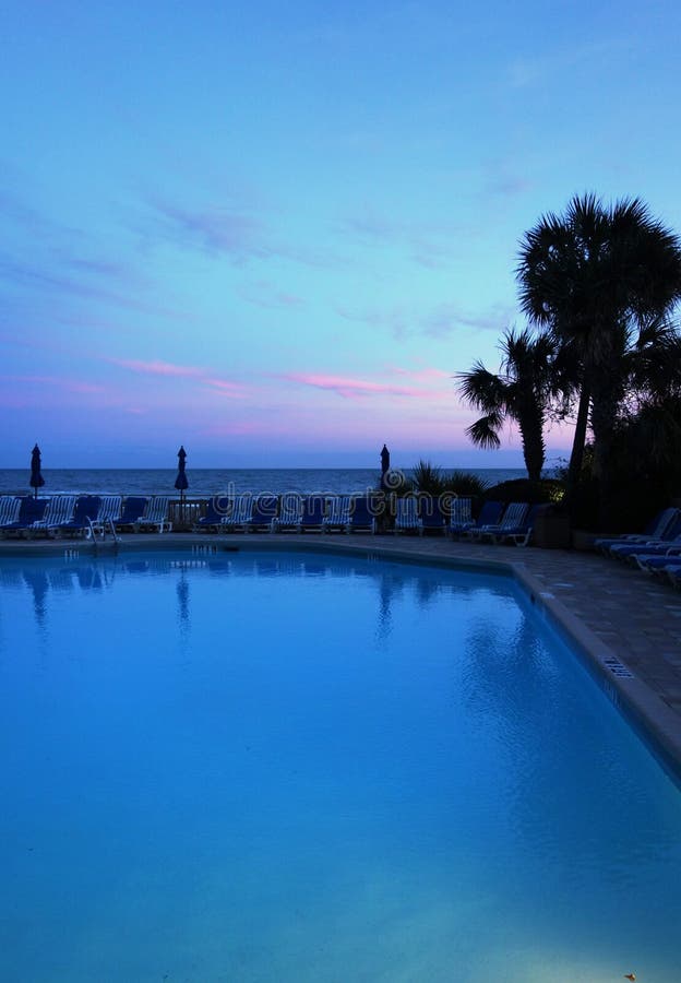 Myrtle Beach Ocean Front Resort Stock Photo - Image of atlantic, night ...