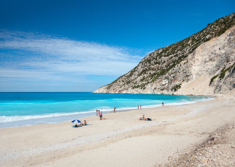 Myrtos Beach, Kefalonia, Greece Stock Image - Image of kefalonia, ocean ...