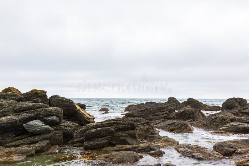 Mys Ostry. South Sakhalin, Russia Stock Image - Image of beach, horizon ...