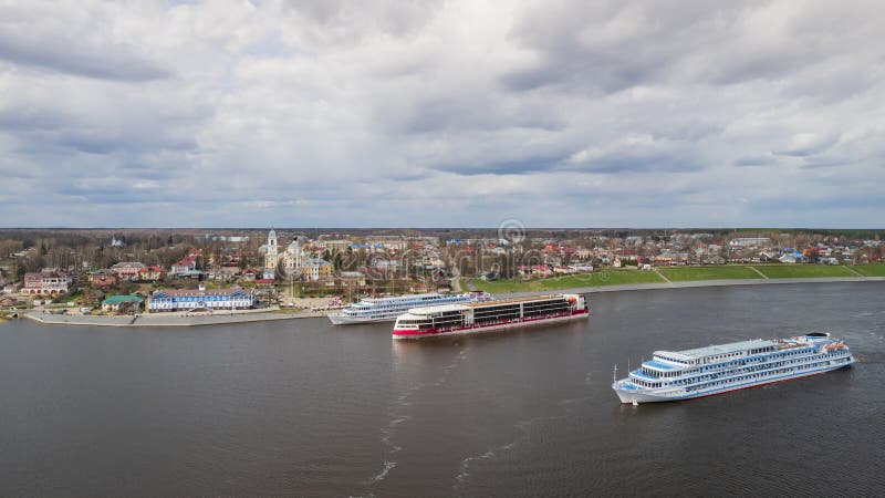 Myshkin, Russia - May 01, 2022: Aerial View of the City of Myshkin and ...