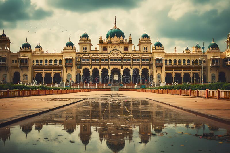 Mysore Palace India Symbol with Copy Space Stock Illustration ...