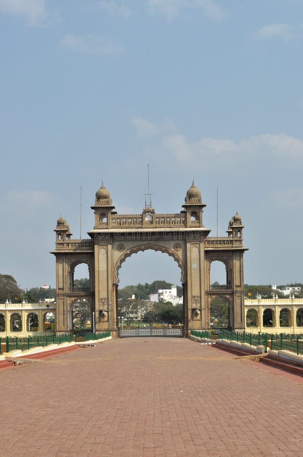 Mysore Palace Main Gate. stock image. Image of mysore - 29361865