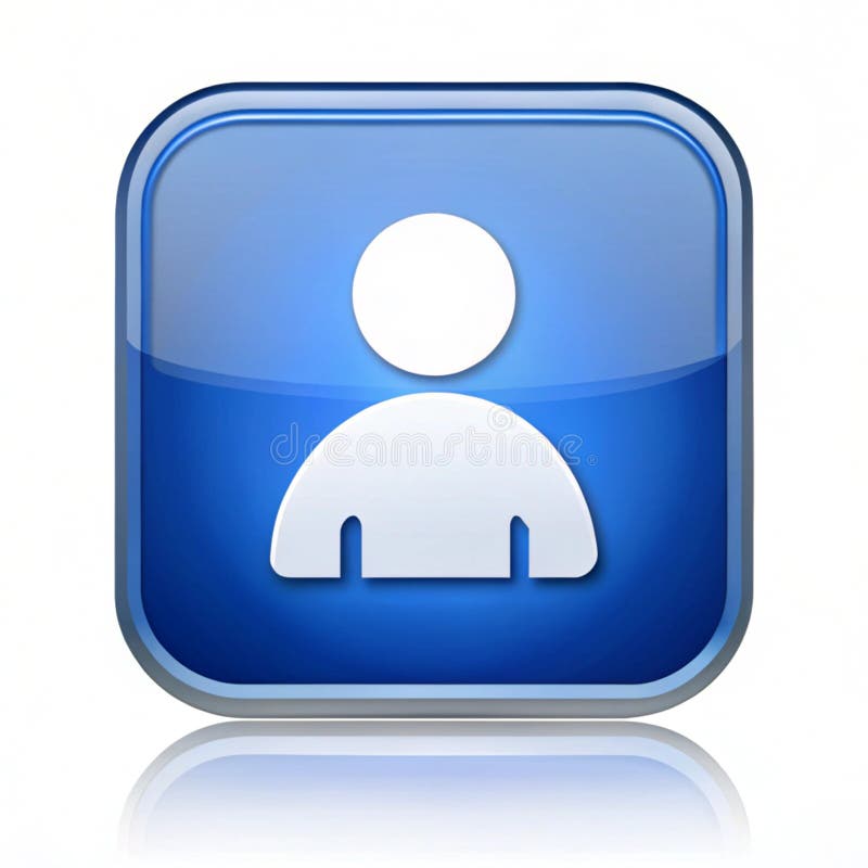 Myspace User Profile Icon on Blue Background for Social Media and ...