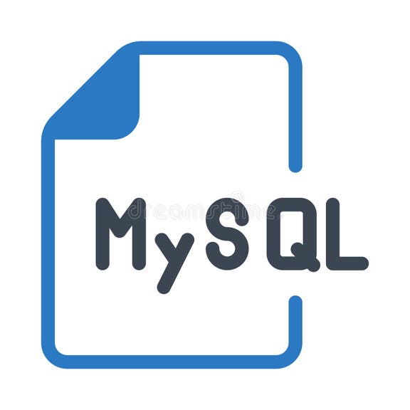 MySQL File Glyphs Double Color Icon Stock Illustration - Illustration ...