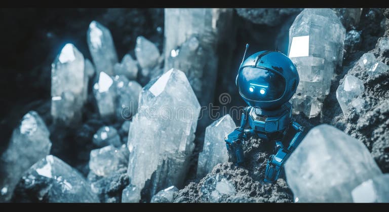 A Mysterious Adventure Unfolds As a Robot Explores a Crystal Cave Using ...