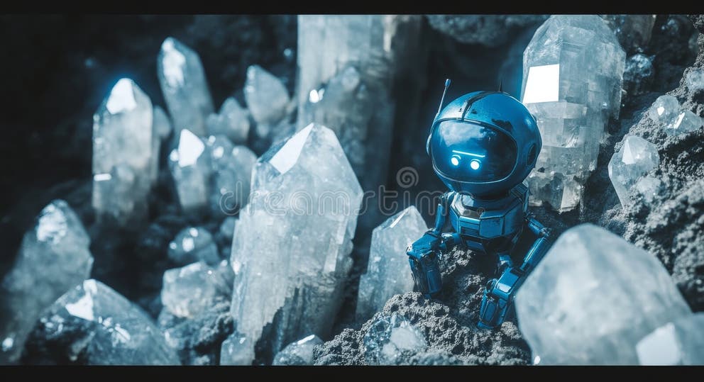A Mysterious Adventure Unfolds As a Robot Explores a Crystal Cave Using ...