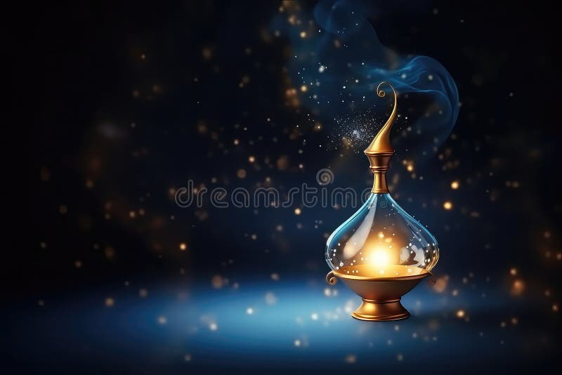 Mysterious Aladdin Lamp Wallpaper with Magic Vibes Stock Illustration ...