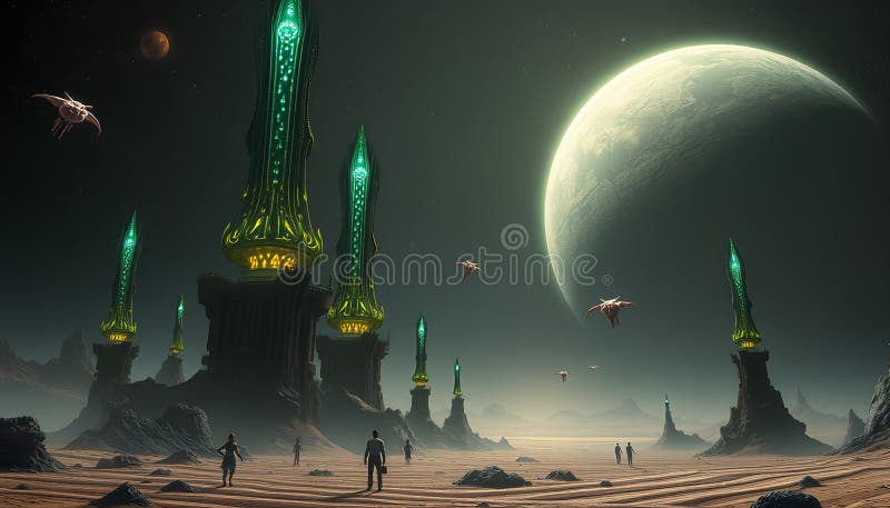 Mysterious Alien Civilization on a Distant Exoplanet, with Towering ...