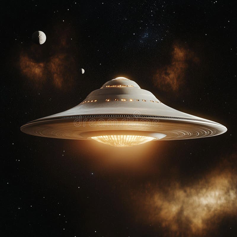 A Mysterious Alien Craft Generating Its Own Gravitational Field Stock ...